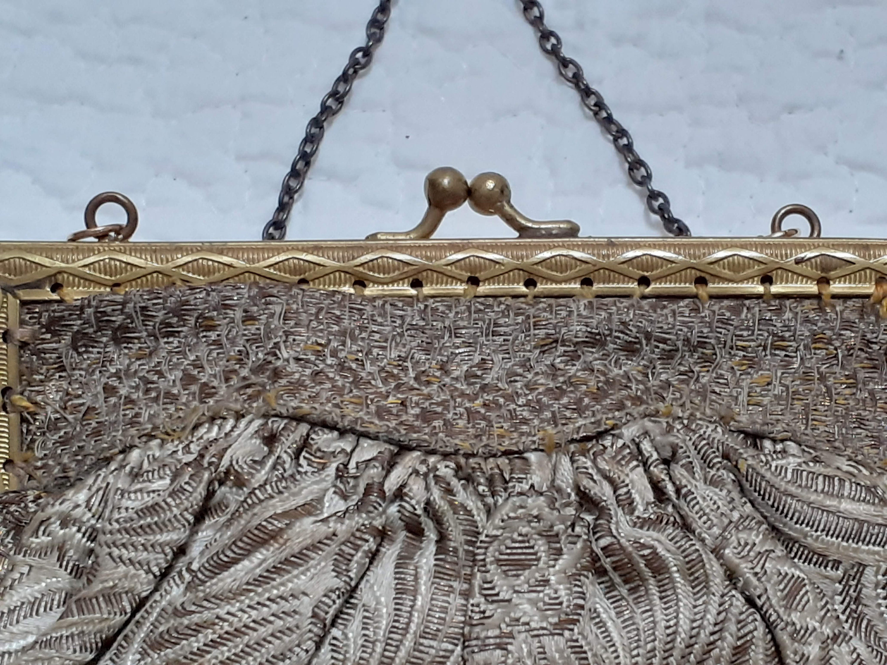 Vintage Taffeta and Gold Wire Work Sparkly Evening Purse - Etsy