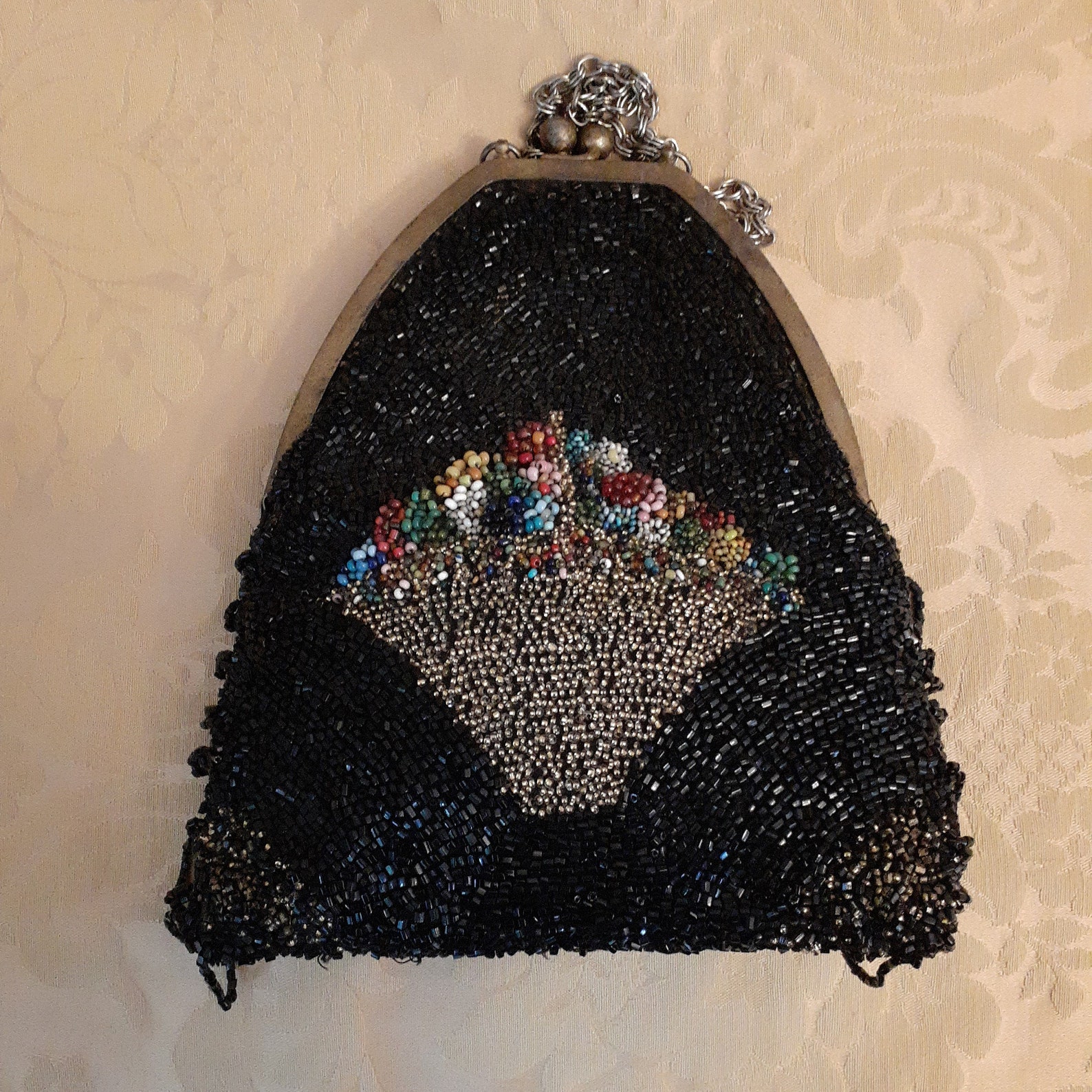 Art Deco 1930s Large Evening Purse Decorated With Glass Beads in ...