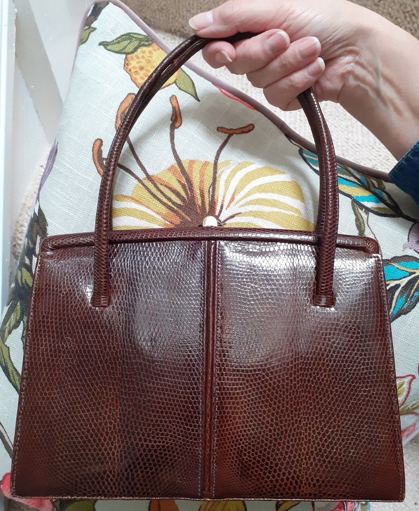 Vintage Middx Real Lizard Skin Leather Handbag / Purse - Etsy