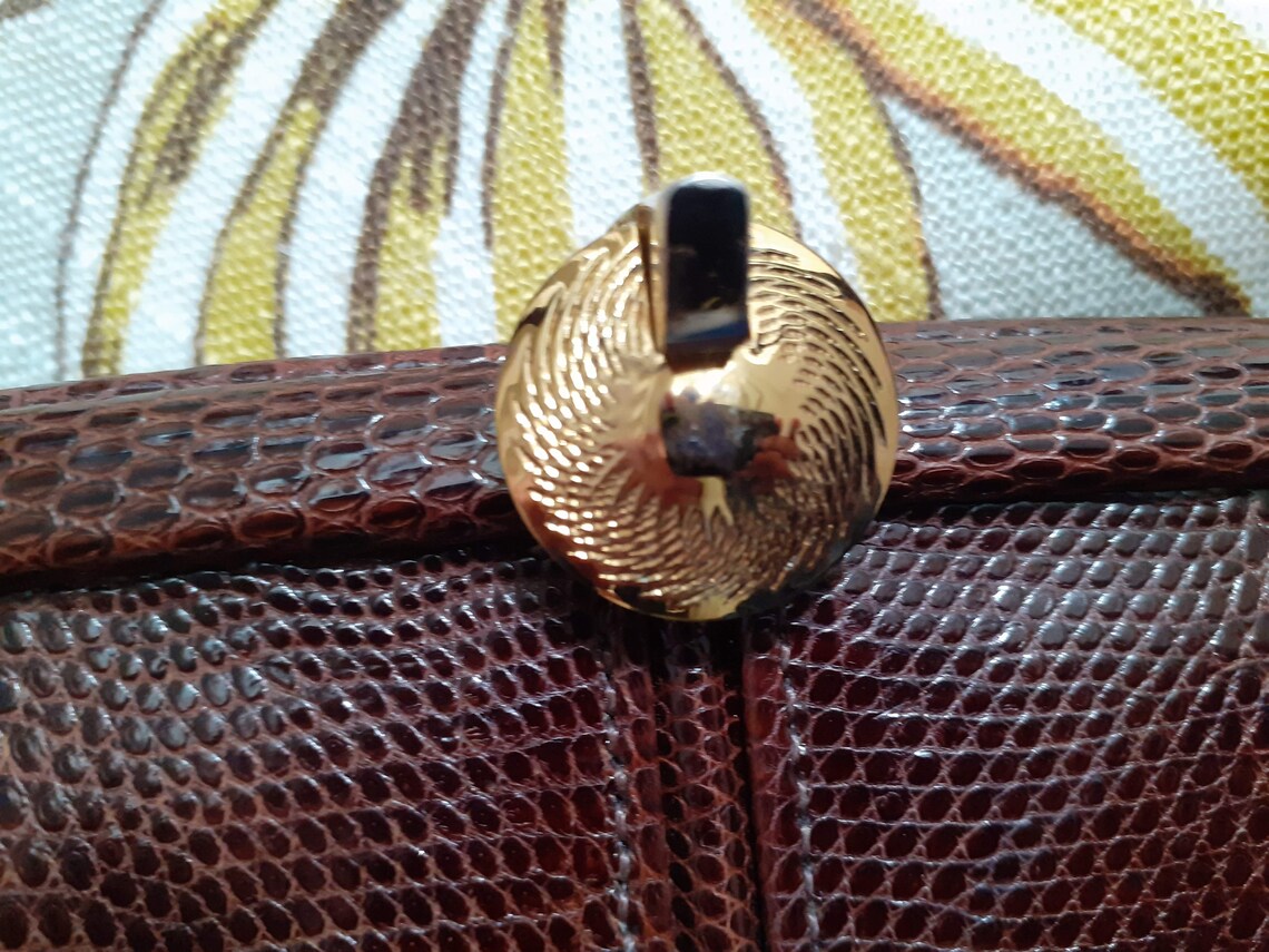 Vintage Middx Real Lizard Skin Leather Handbag / Purse - Etsy