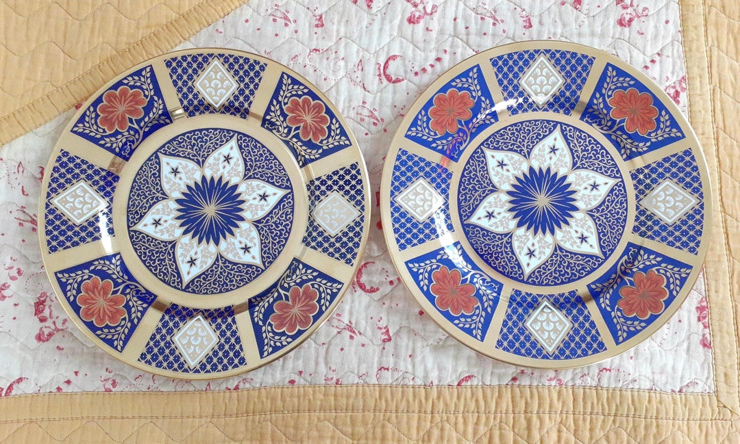 Pair of Caverswall Fine Bone China Imari Design Gilded Dinner Plates - Etsy