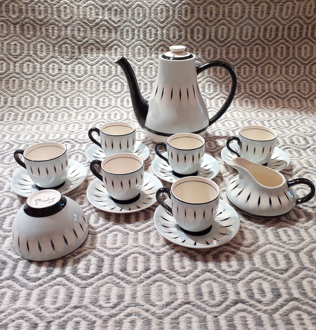 Art Deco Hand Painted Myott Coffee Set - Etsy