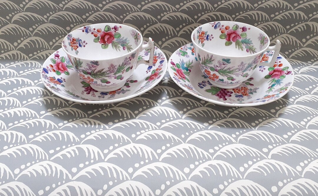 Antique Hilditch & Son Pair of Tea Cups and Saucers 1822-1830 - Etsy