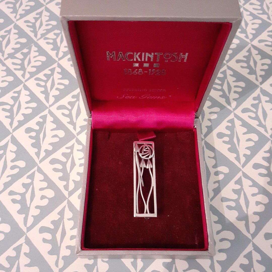 Charles Rennie Mackintosh Style Glasgow Rose Design 925 Sterling Silver ...