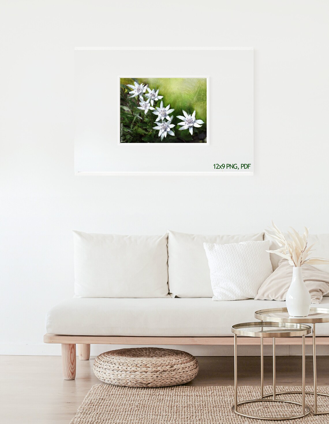 Print - Edelweiss Flowers - Printable - Digital Print - Etsy
