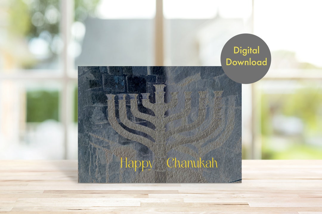 Chanukah Card - Printable, Digital Card - Etsy