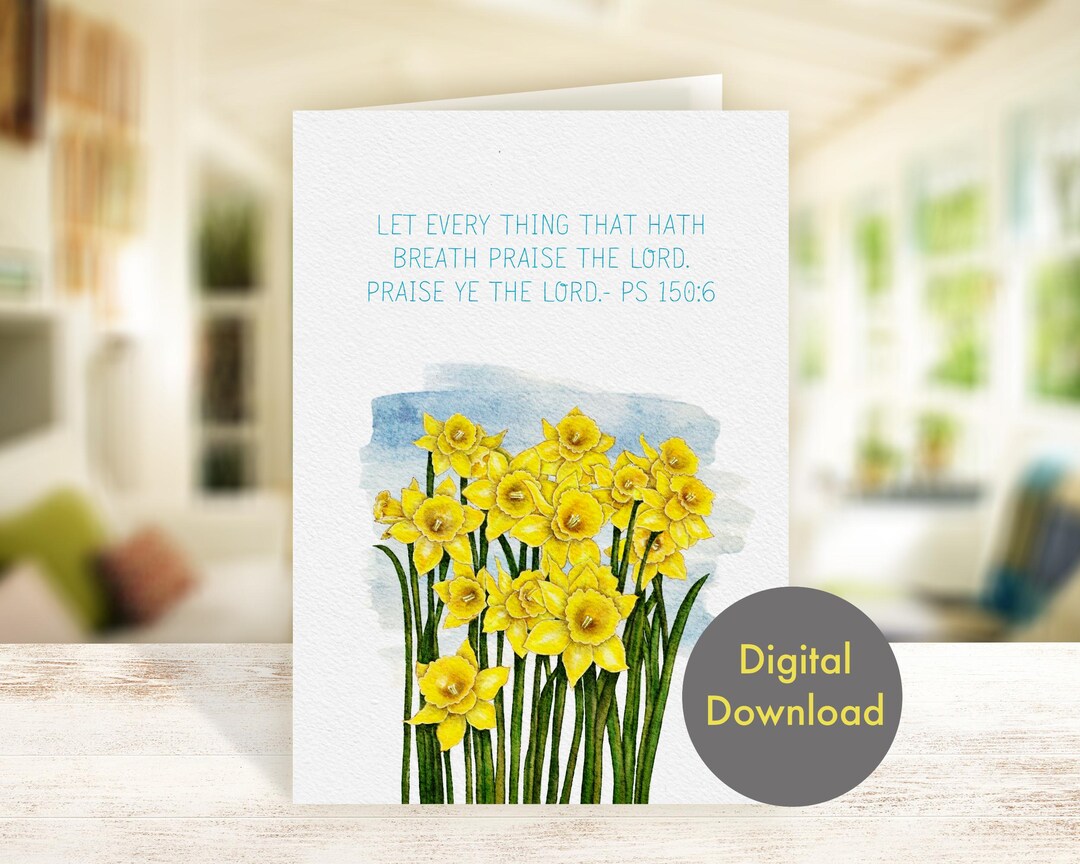 Inspiration(religion) Card - Praise - Printable, Digital Card - Etsy