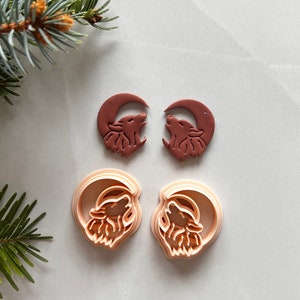 Howling Wolf Polymer Clay Cutter Holiday Cutter Christmas Clay Cutter ...