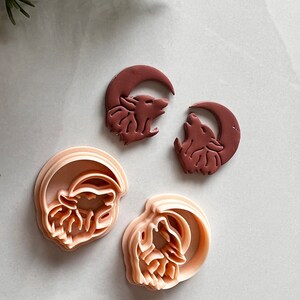 Howling Wolf Polymer Clay Cutter Holiday Cutter Christmas Clay Cutter ...