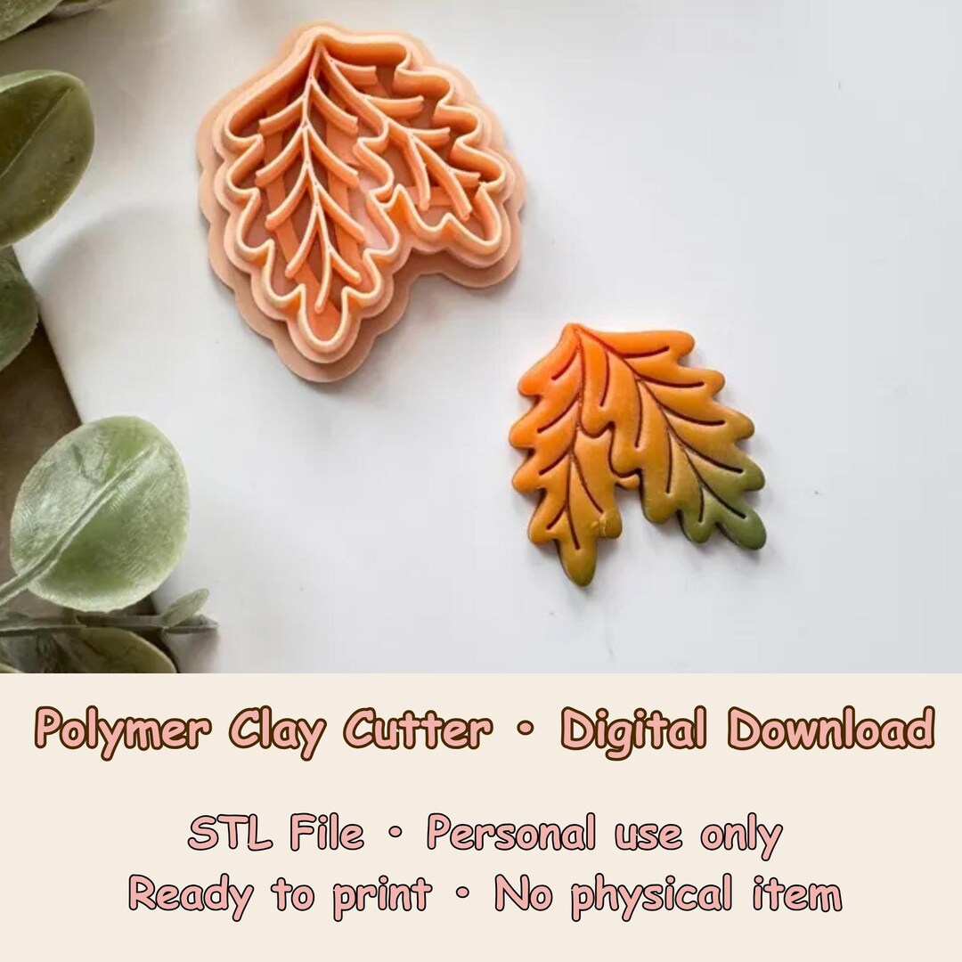 Double Oak Leaf STL File Digital Download - Etsy