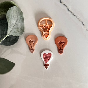 Valentines Day Light Bulb Polymer Clay Cutter Boho Cutter Stud Clay ...