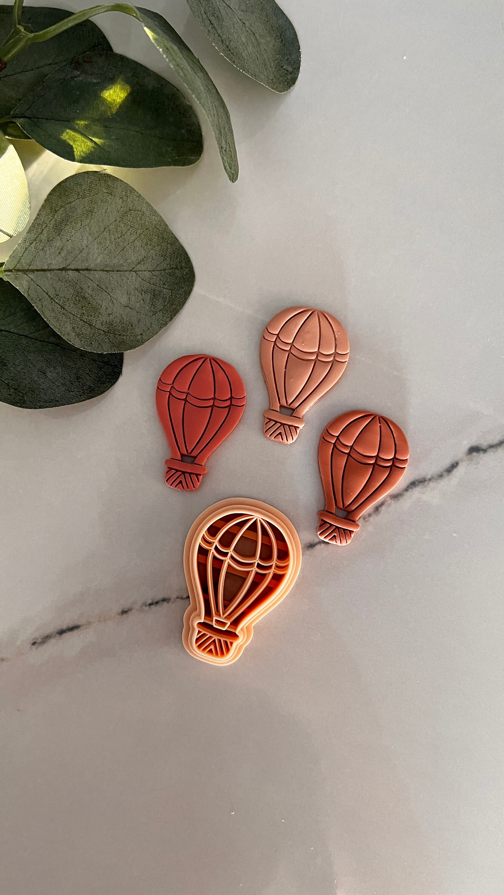Hot Air Balloon Polymer Clay Cutter Valentines Day Cutter - Etsy