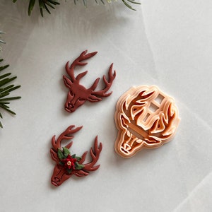 Deer Polymer Clay Cutter Holiday Cutter Christmas Clay Cutter Winter ...