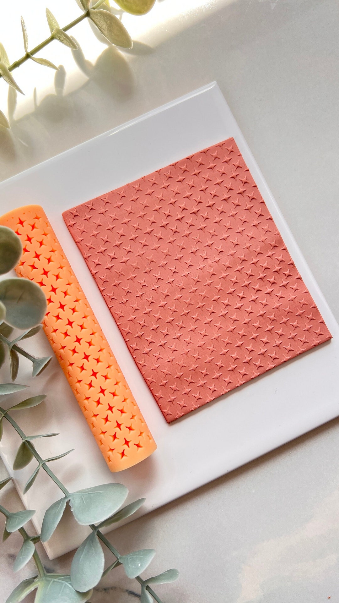 Small Repetitive Stars Soft Texture Polymer Clay Roller | Texture for ...