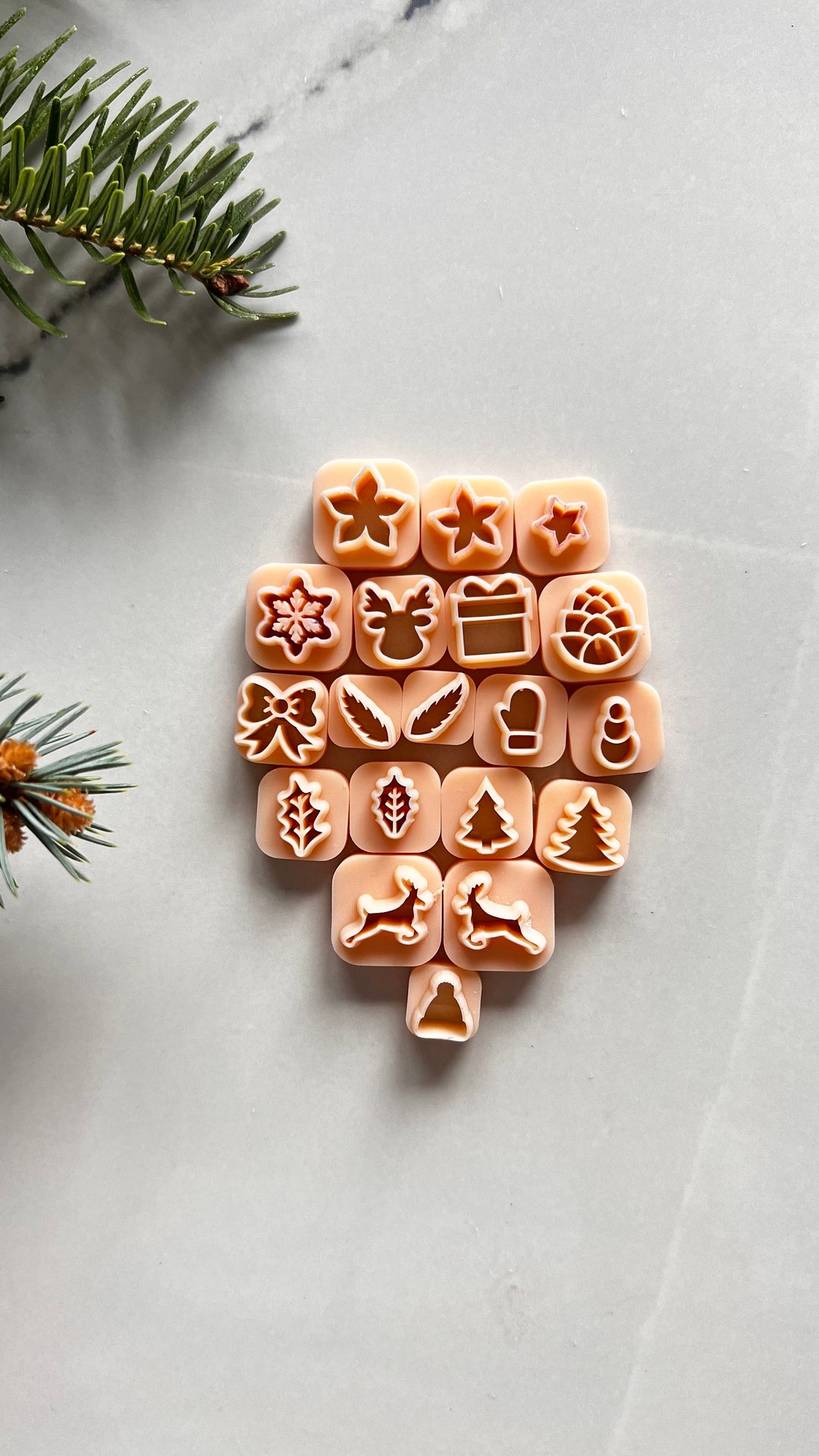 Mini Slab Polymer Clay Cutters Winter Christmas Collection Holiday ...