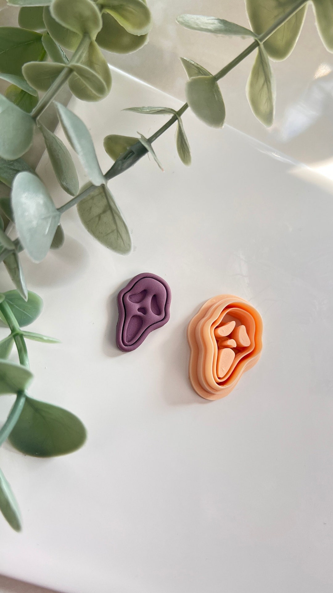 Framed Scream Mask Halloween Polymer Clay Cutter - Etsy