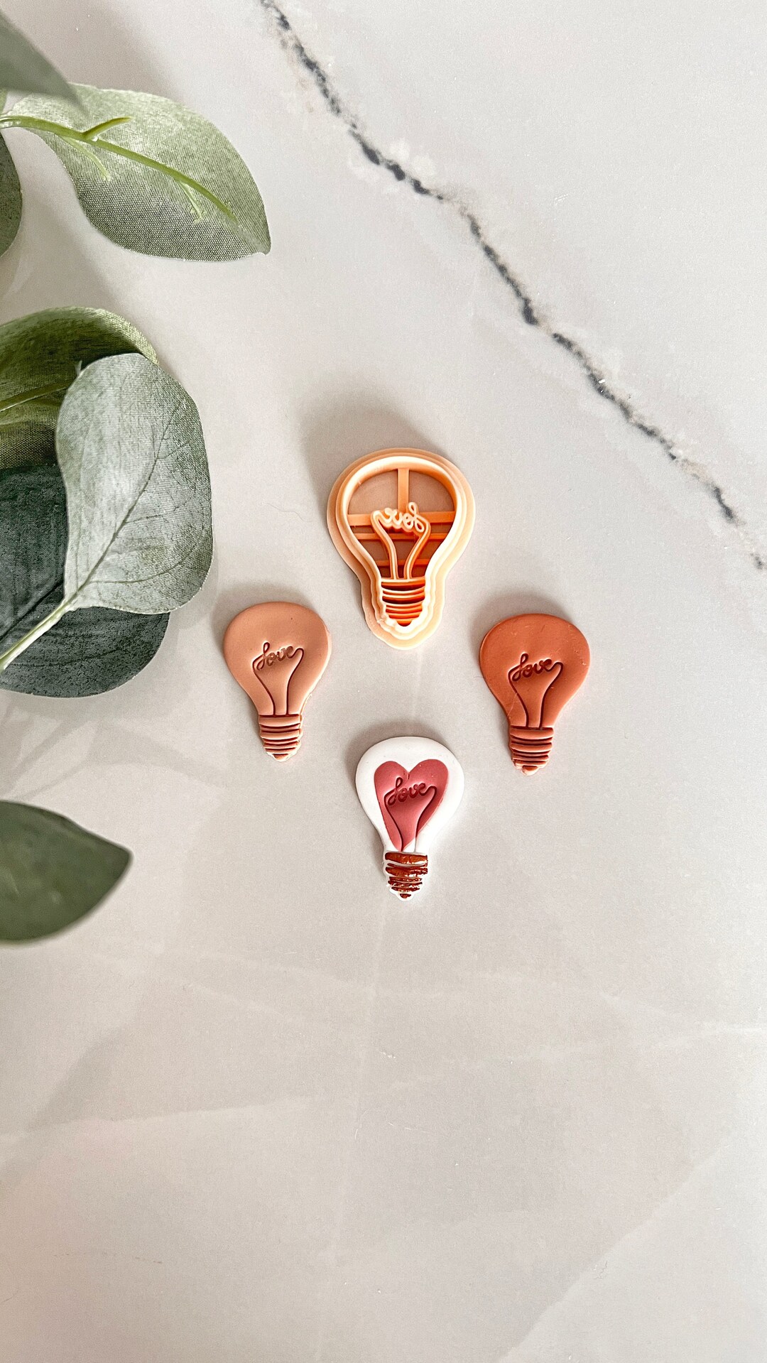 Valentines Day Light Bulb Polymer Clay Cutter Boho Cutter Stud Clay ...