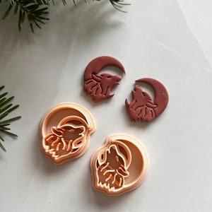 Howling Wolf Polymer Clay Cutter Holiday Cutter Christmas Clay Cutter ...