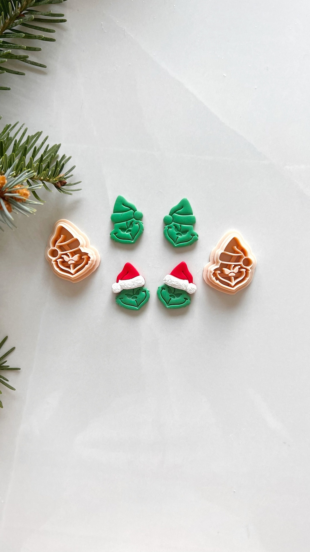 Grinch Polymer Clay Cutter | Holiday Cutter | Christmas Clay Cutter ...
