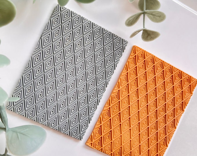 Geometric Design Polymer Clay Texture Mat | Texture for Polymer Clay ...