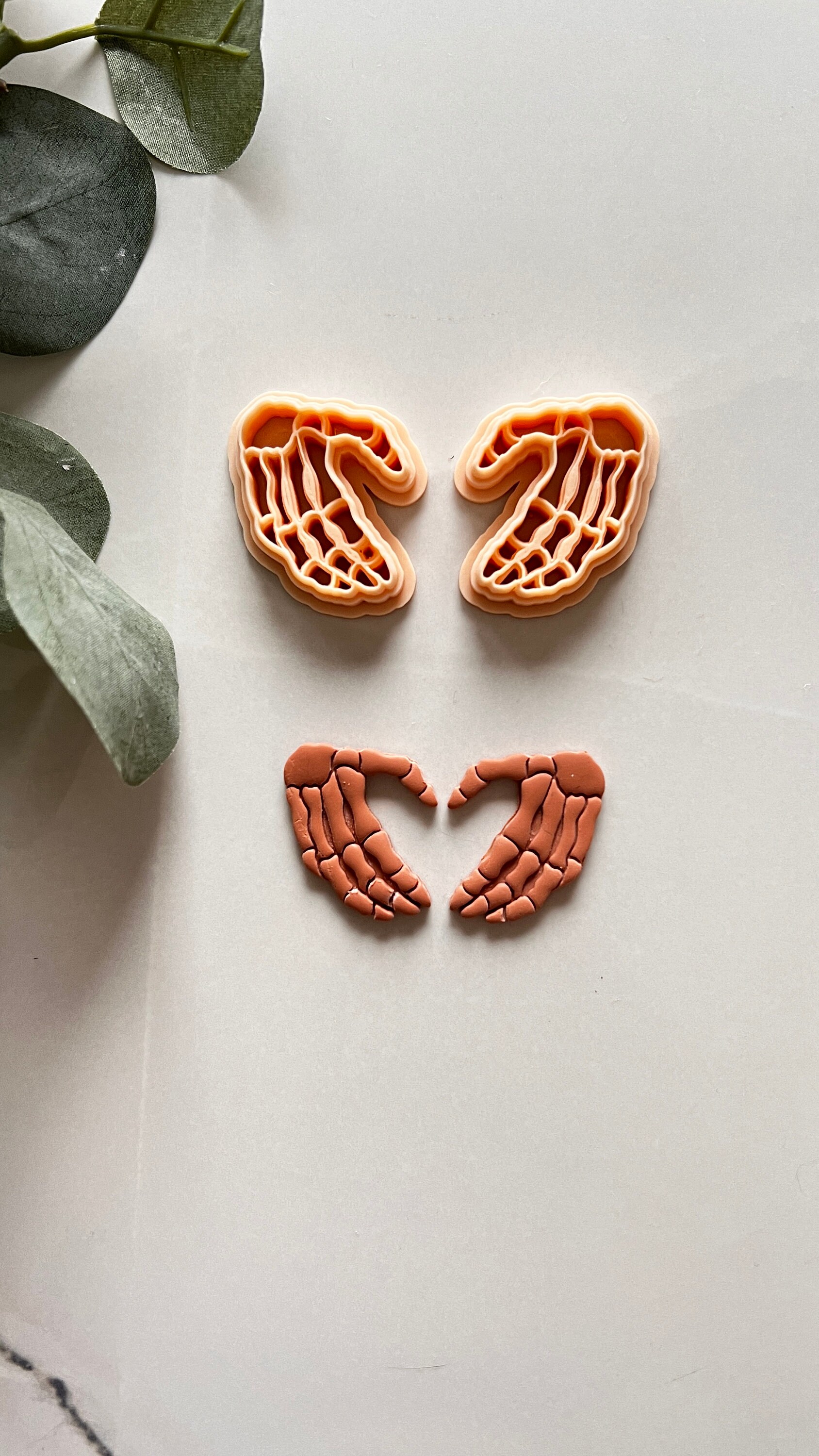 Skeleton Hand Love Sign Polymer Clay Cutter Valentines Day - Etsy