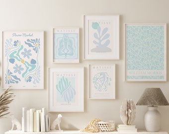 Blue and Green Poster Set - Etsy