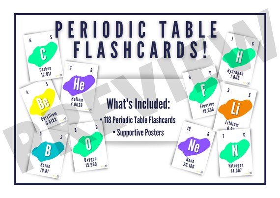 Periodic Table Flashcards - Etsy