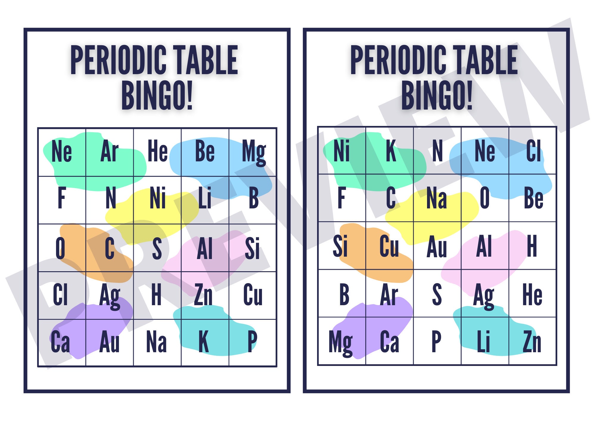 Periodic Table Bingo Card🙃 Descubra o poder da jogos bet casino
