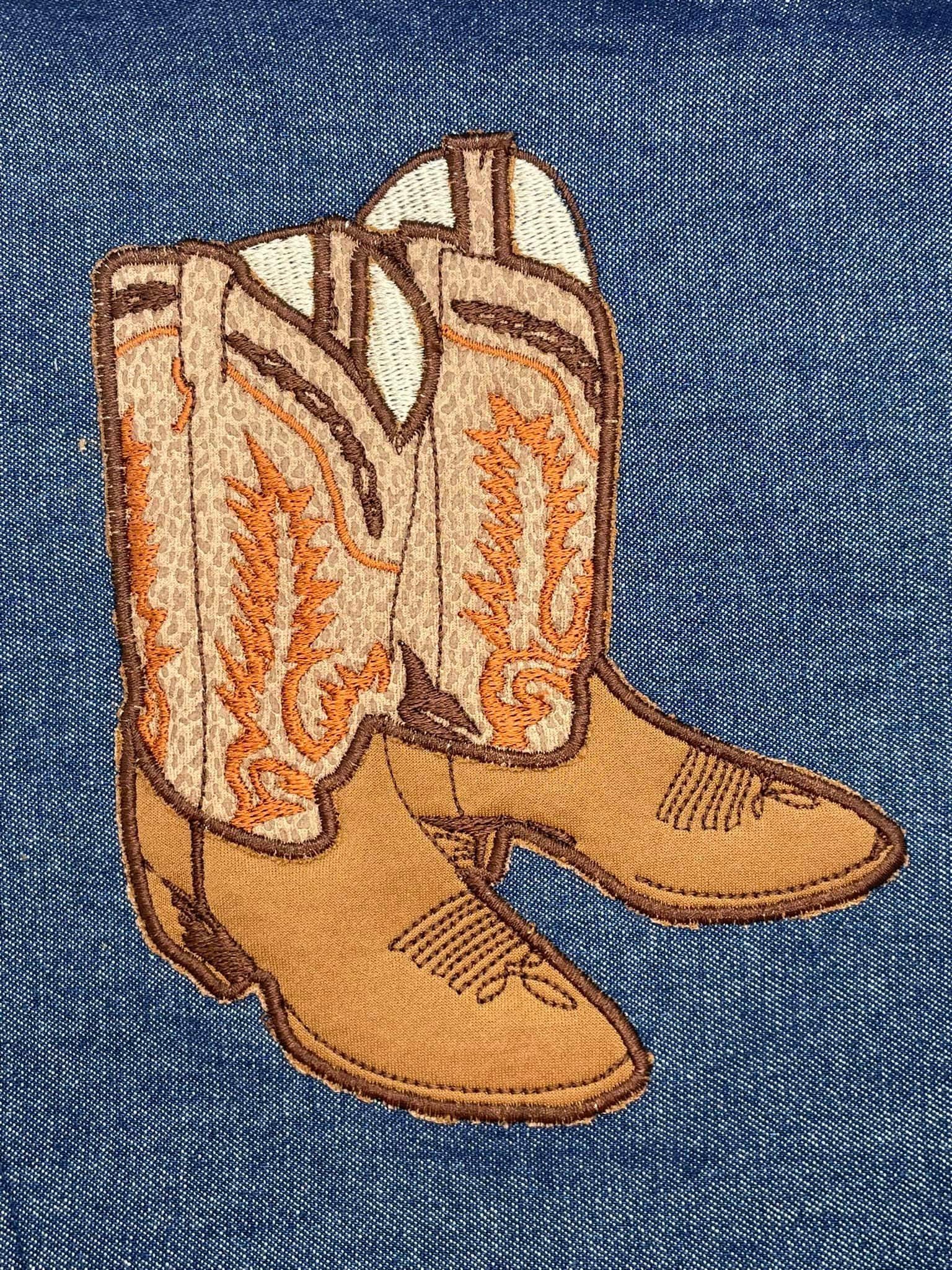 Cowboy Boots Embroidery Applique Digital Design - Etsy