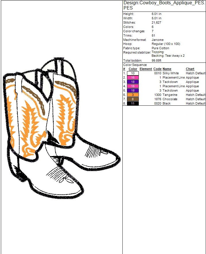 Cowboy Boots Embroidery Applique Digital Design - Etsy
