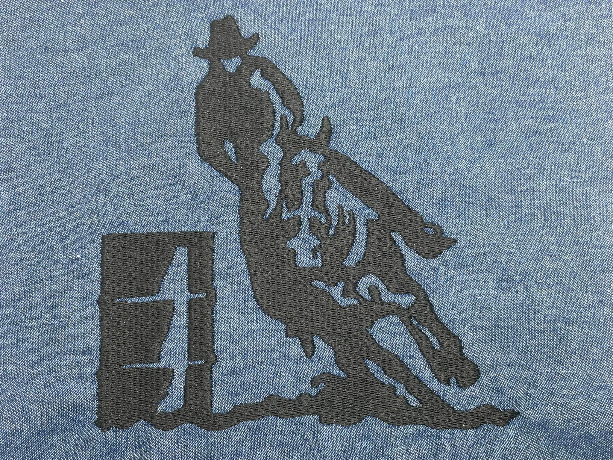 Cowboy Barrel Racing Embroidery Digital Design - Etsy