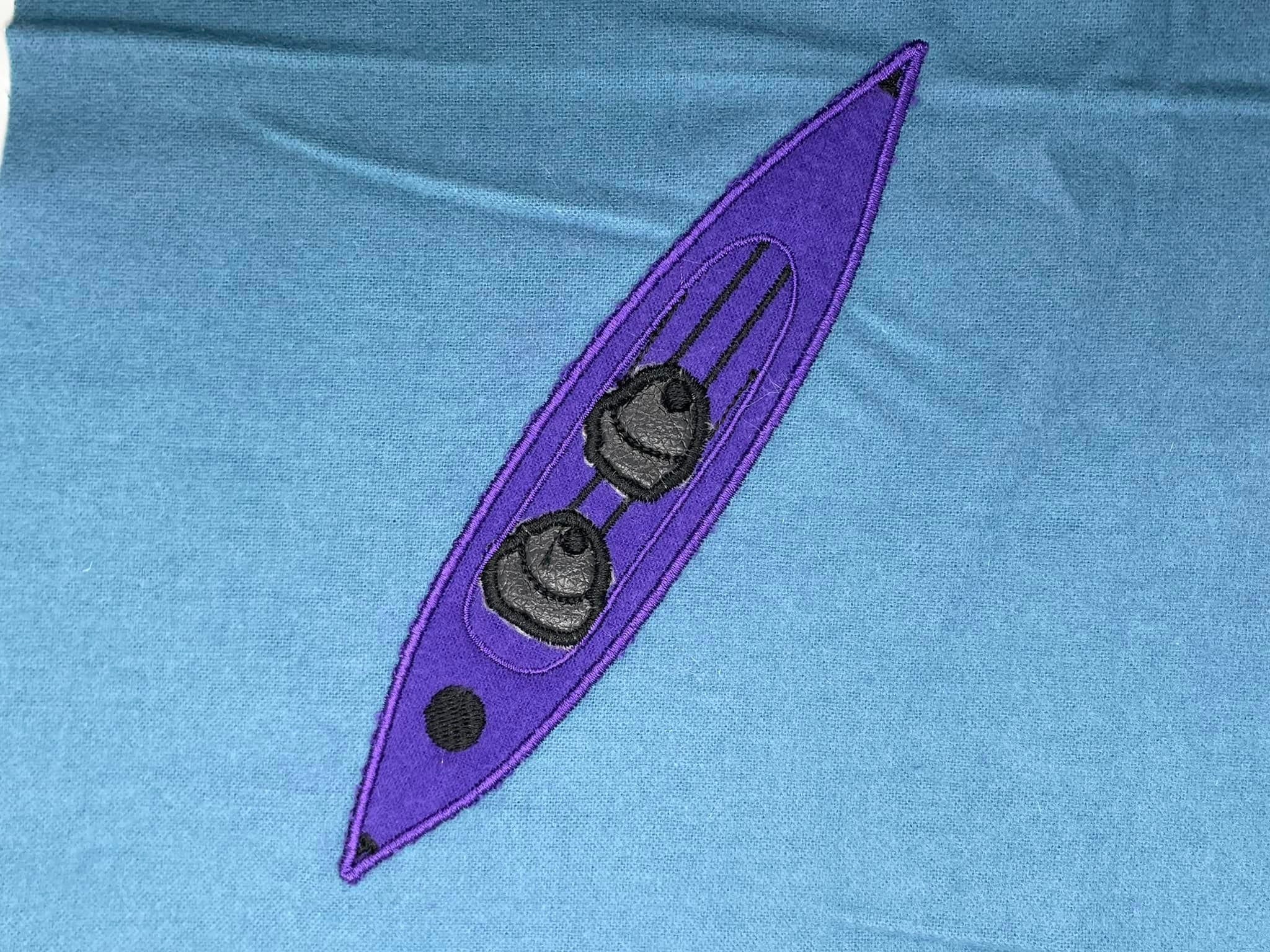 Tandem Kayak Embroidery Applique Digital Design - Etsy