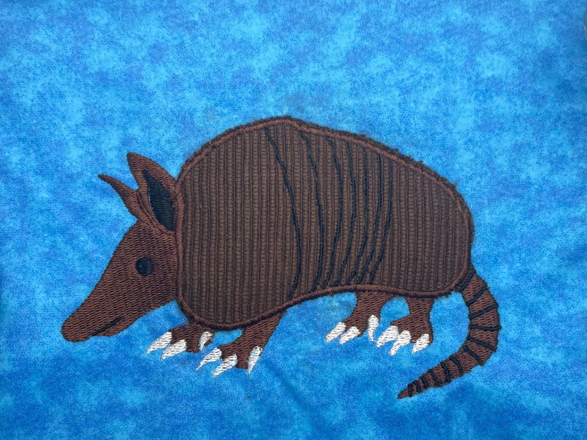 Armadillo Embroidery Applique Digital Design - Etsy
