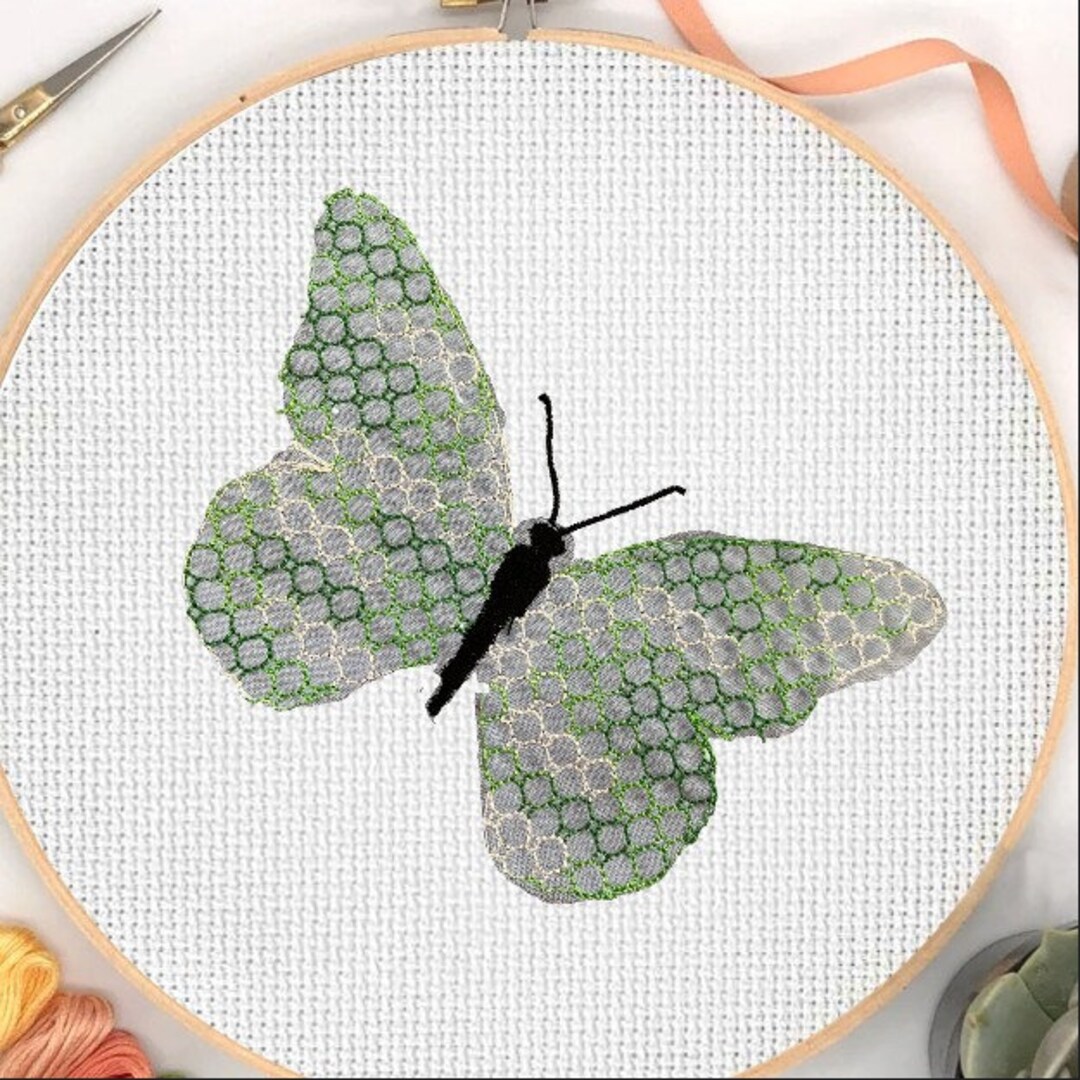 Butterfly BW 04 Embroidery Design - Etsy