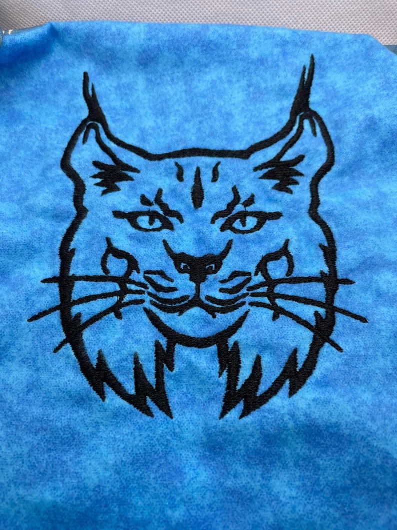Bobcat Outline Embroidery Digital Design - Etsy