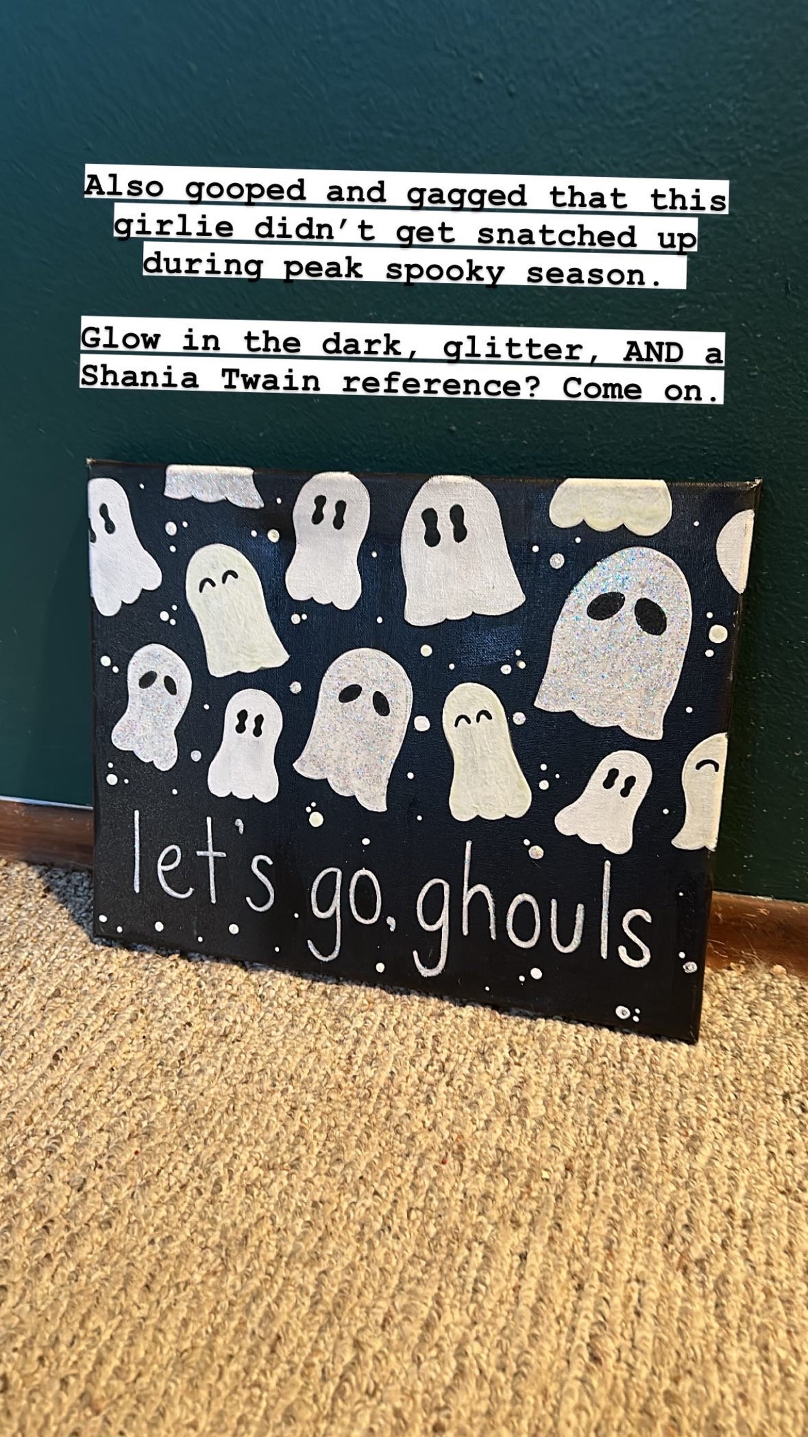 Let’s Go Ghouls Funny Halloween Inspired Painting Wall Art - Etsy