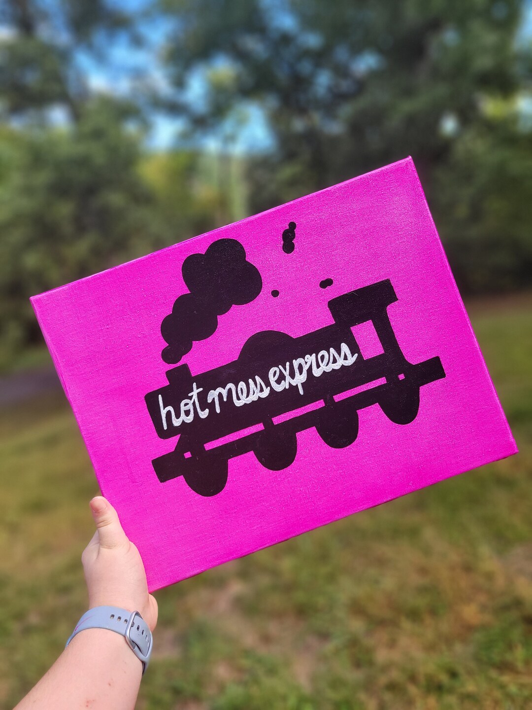 Hot Mess Express Funny Quote Glitter Painting Wall Art - Etsy