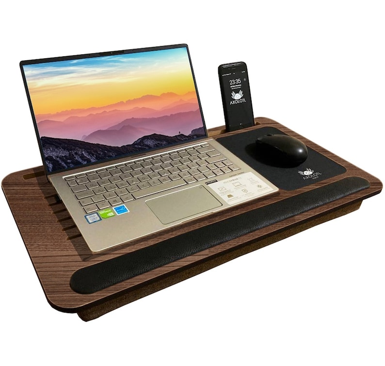 Cushioned Laptop Stand Lap Tray Desk With Mouse Pad Computer - Etsy
