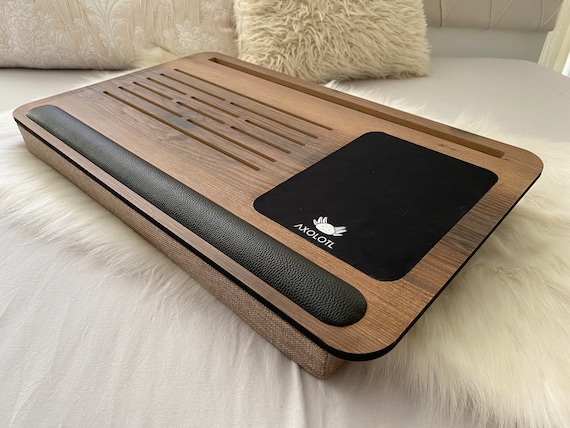 Cushioned Laptop Stand Lap Tray Desk With Mouse Pad Computer Desk Portable Home Office Laptop Pillow Bed Desk Gift Etsy