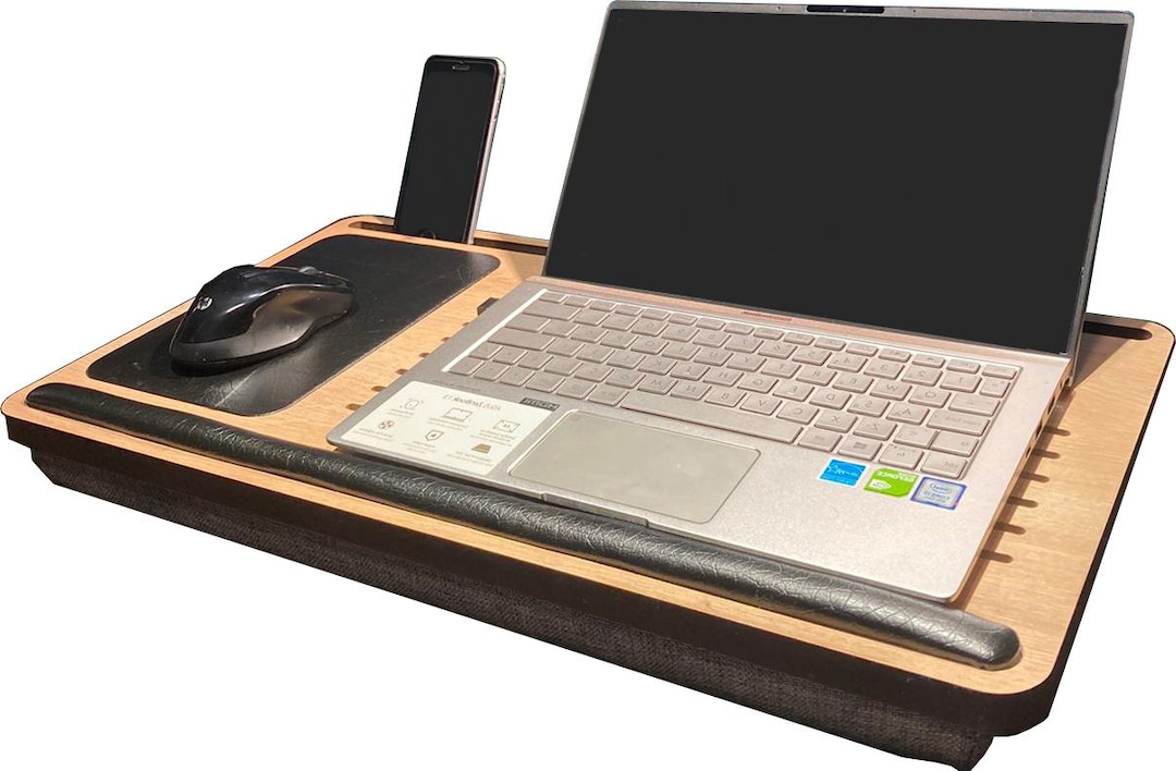 Laptop Stand With Cushion, Lap Desk With Mouse Pad, Bed Tray With Phone ...