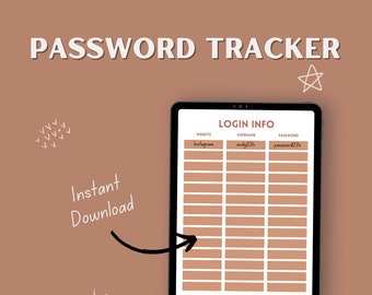 Login Info Tracker - Etsy