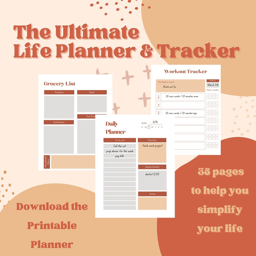The Ultimate Life Planner & Tracker Bundle Printable Planner - Etsy