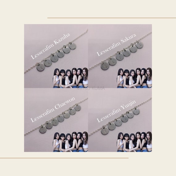 Lesserafim LE SSERAFIM Kpop Silver Necklace Bracelet 10mm - Etsy