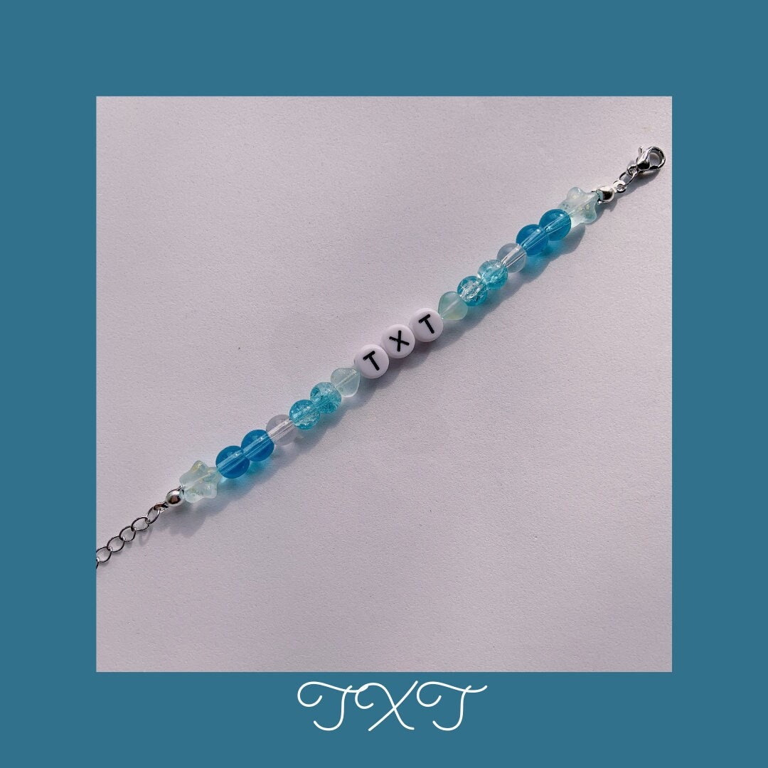 TXT Themed Personalised Custom Kpop Beaded Bracelet Jewellery - Etsy