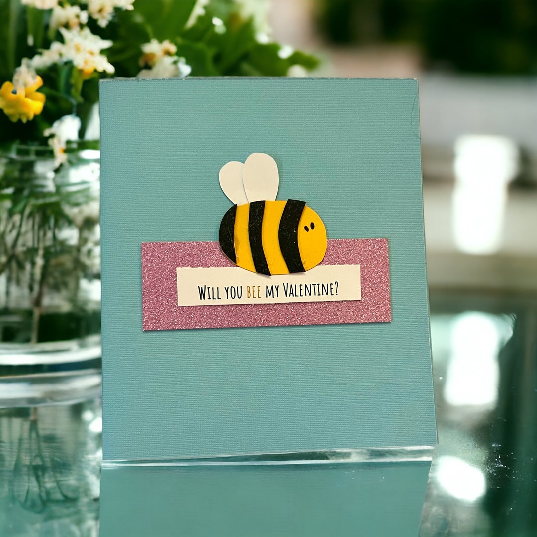 Will You Bee My Valentine? - Valentine's Day Greeting Card - Etsy