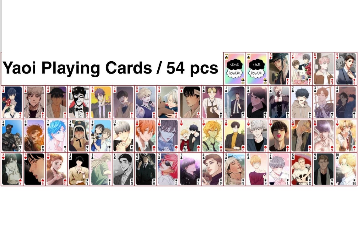 Yaoi Anime Playing Cards / BL Playing Cards / Cards Games - Etsy Canada