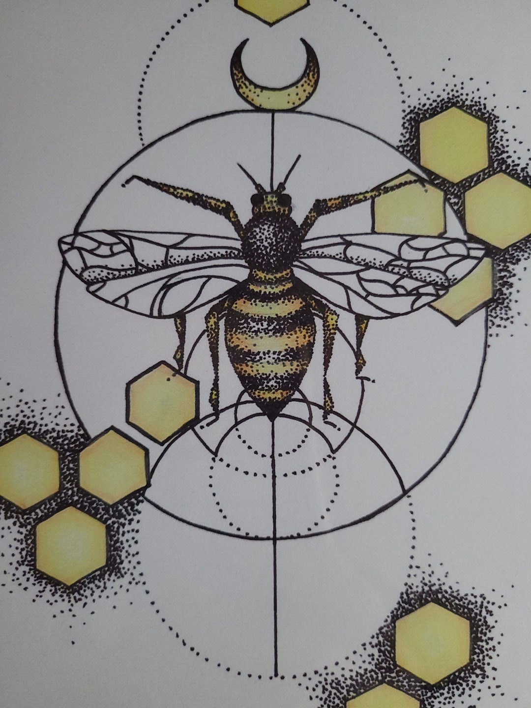 Bee Print 8×10" - Etsy