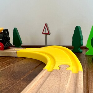 Banked 90 Degree Corner Track for Wooden Train Sets - Compatible With ...