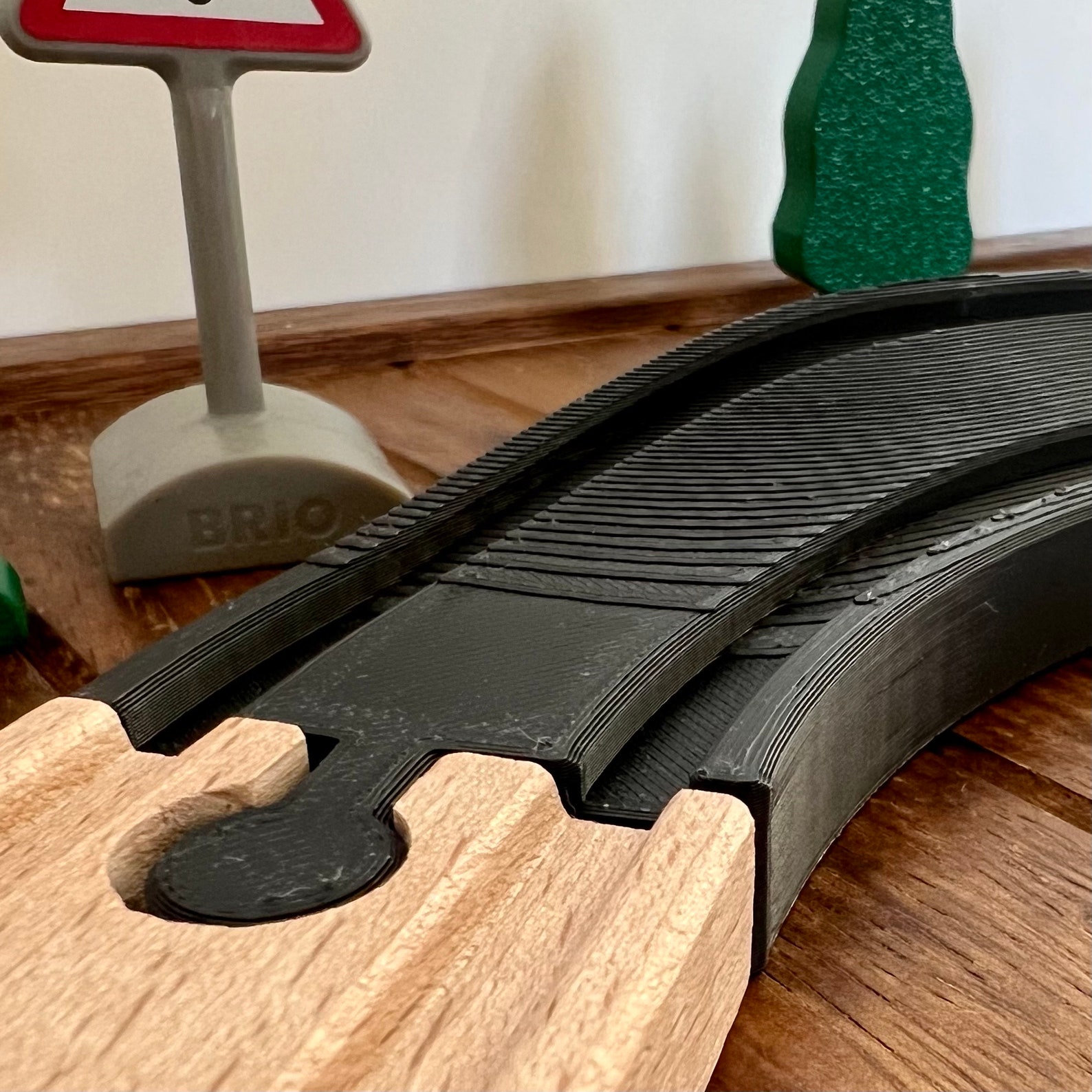 Banked 90 Degree Corner Track for Wooden Train Sets - Compatible With ...