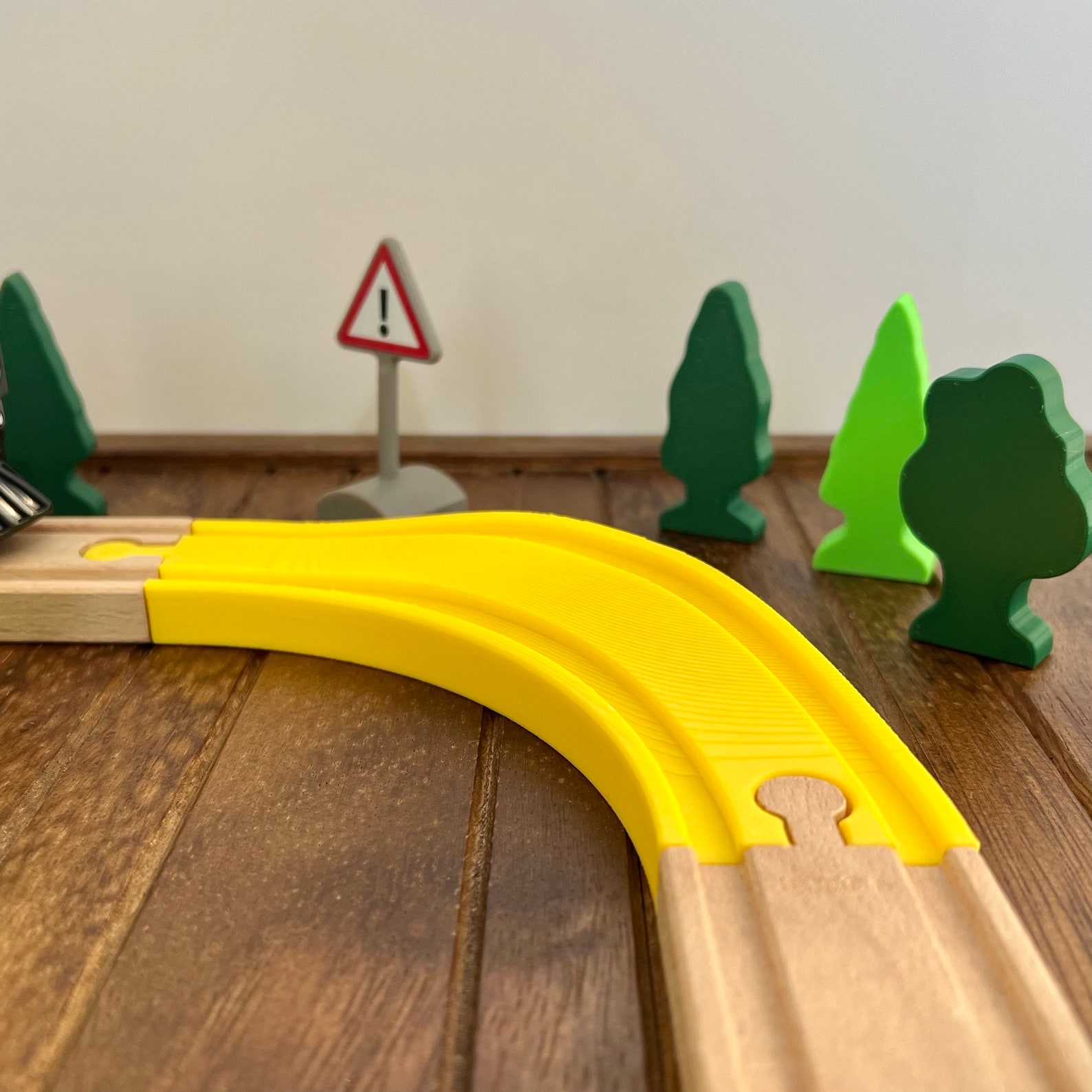 Banked 90 Degree Corner Track for Wooden Train Sets - Compatible With ...